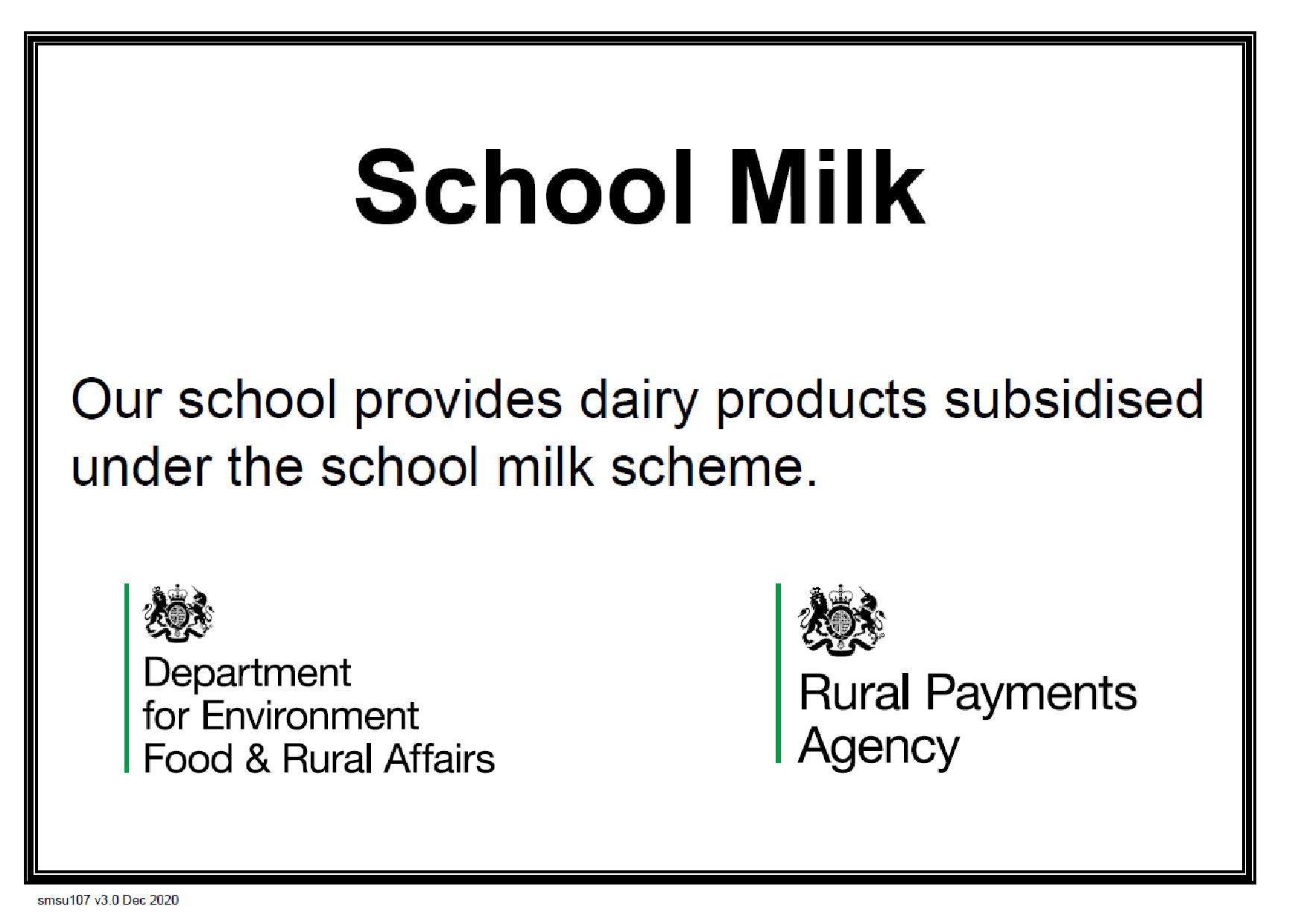 School Meals, Milk and Daytime Snacks - Ashlands Primary School
